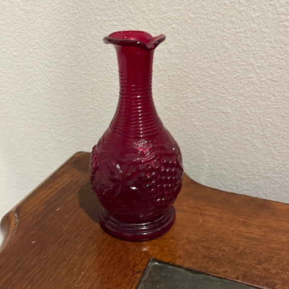 Imperial Glass | Accents | Vintage Imperial Glass Ruby Red Ruffled ...